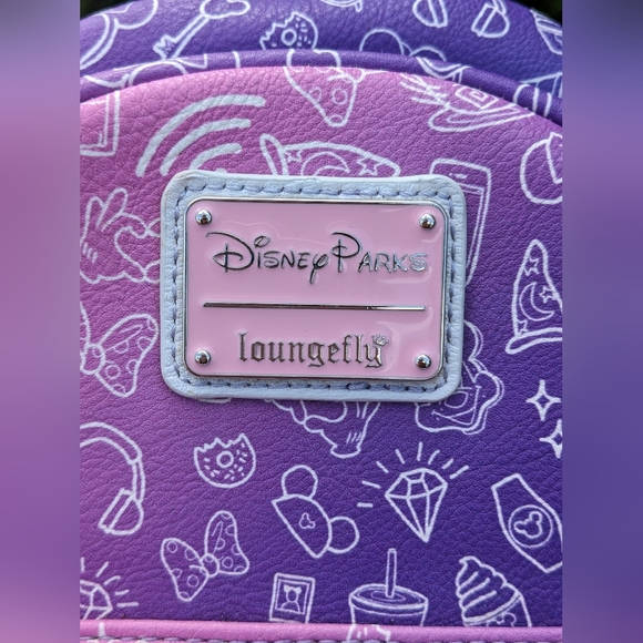 Disney | Bags | Disney Parks Loungefly Mini Backpack Ombre Purple Pink ...